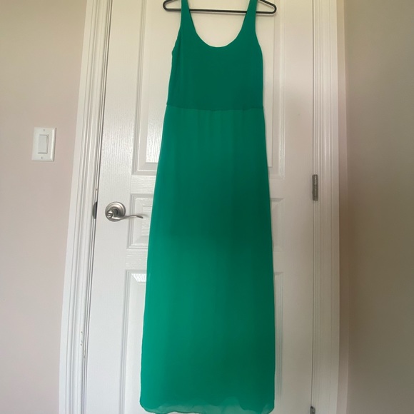 Vince Camuto | Dresses | Vince Camuto Green Sheer Panel Dress | Poshmark